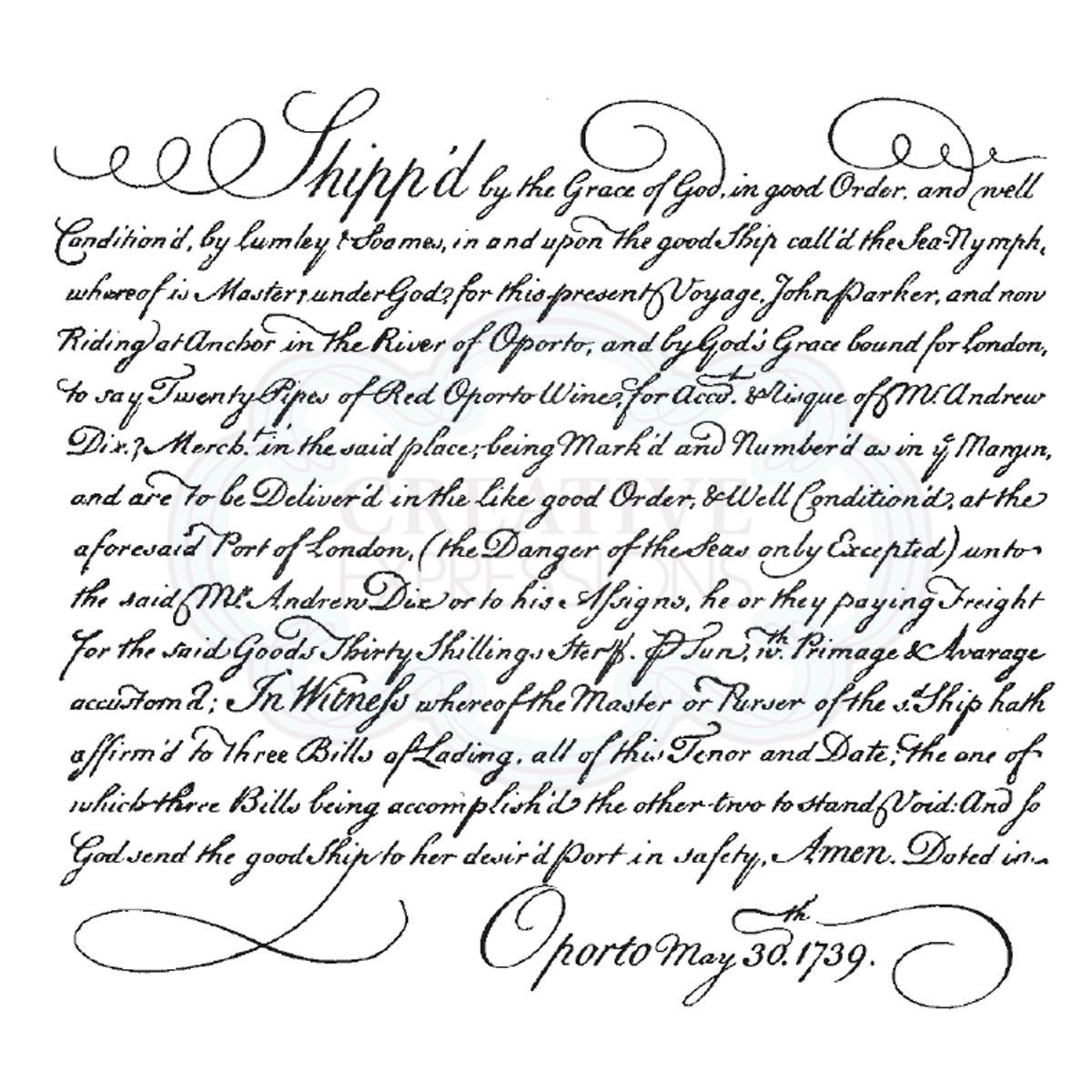 Shipped Script Stamp | Paper Poppy