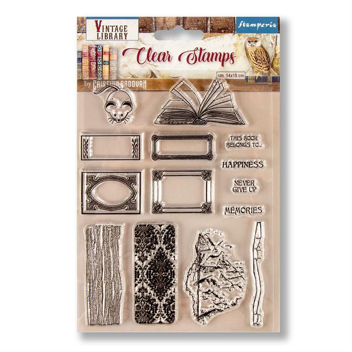 Vintage Library Stamp Set | Paper Poppy