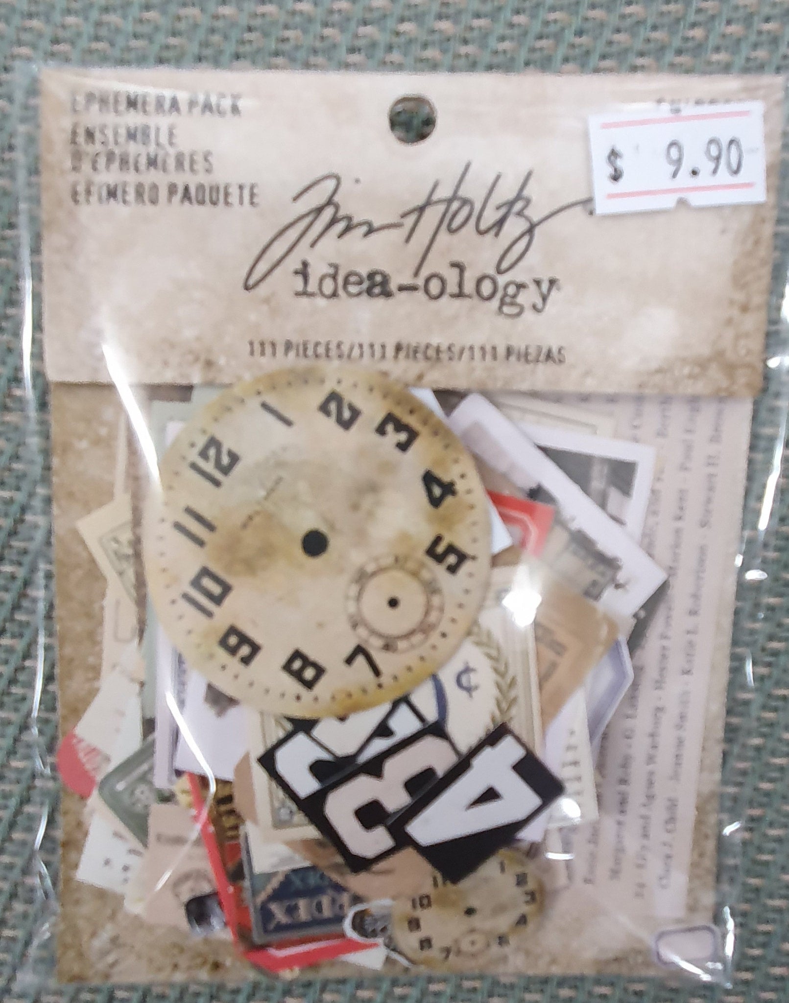 Tim Holtz Idea Ology Ephemera Pack Snippets Paper Poppy